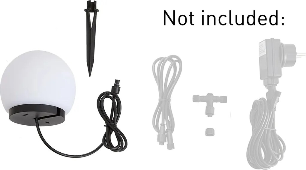 Moderní venkovní lampa 12V bílá 12cm vč. LED IP65 - Voltaire Luno