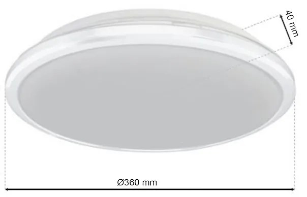 Stropní LED svítidlo Terma, 1x LED 24w, 4000k, w