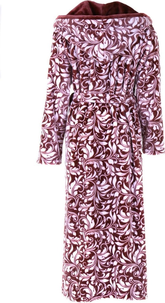 Župan s kapucí Flora mauve wine 39 56 4803 - S