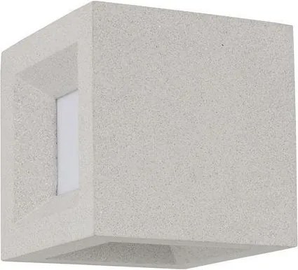 NV 9762162 Venkovní nástěnné svítidlo CASTRO bílý pískovec a akryl E27 1x12W bez žárovky 100-240V IP65 - NOVA LUCE