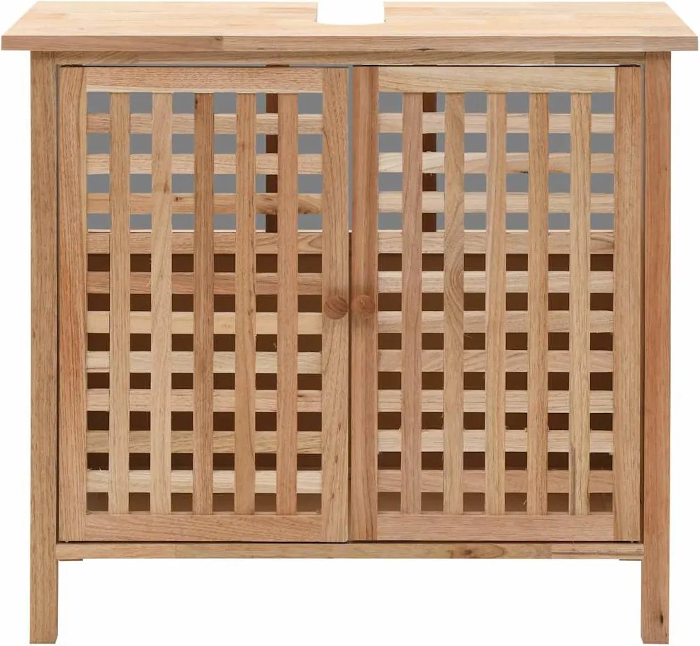 Skříňka pod umyvadlo masivní ořechové dřevo 66 x 29 x 61 cm 247097