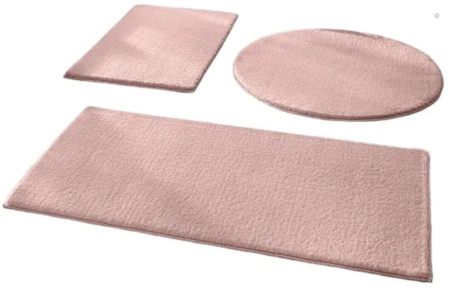 Růžové koupelnové předložky v sadě 3 ks 50x90 cm – Mila Home