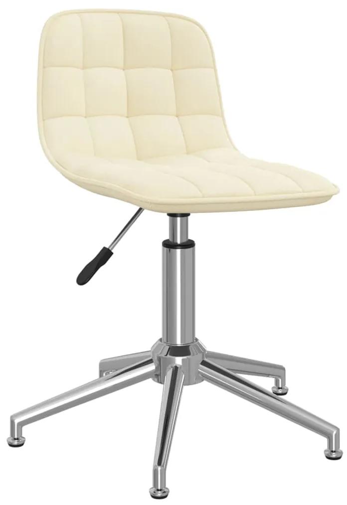 3086803 vidaXL Otočná kancelářská židle krémová textil