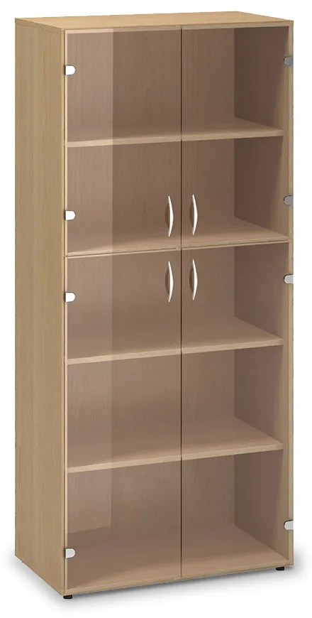 Vysoká skříň ProOffice 80 x 45,8 x 178 cm, buk