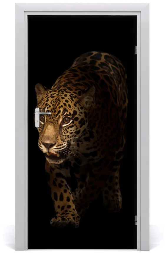 Samolepící fototapeta na dveře Jaguár 85x205 cm