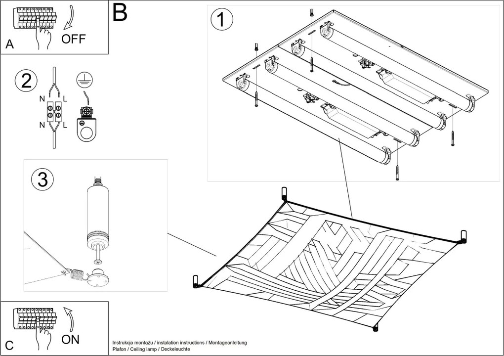 Sollux Lighting Stropní svítidlo LUNA 2 bílé