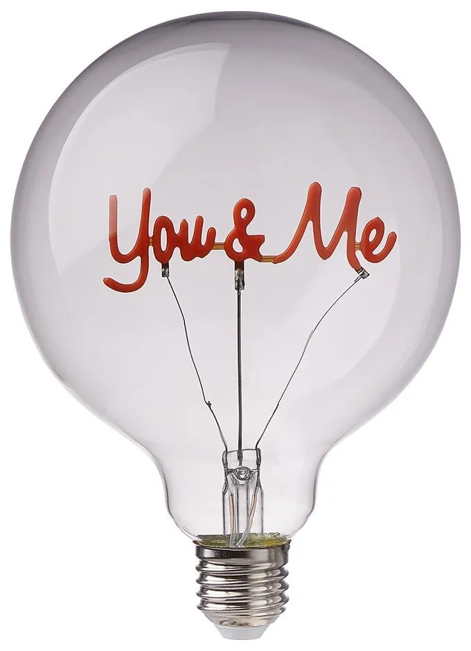 Butlers BRIGHT LIGHT LED Žárovka "You & Me" - růžová
