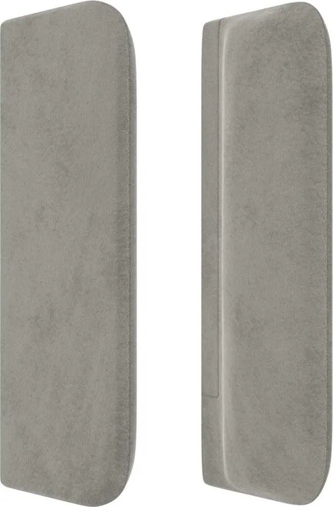 Čelo postele typu ušák světle šedé 93x16x78/88 cm samet 3118944