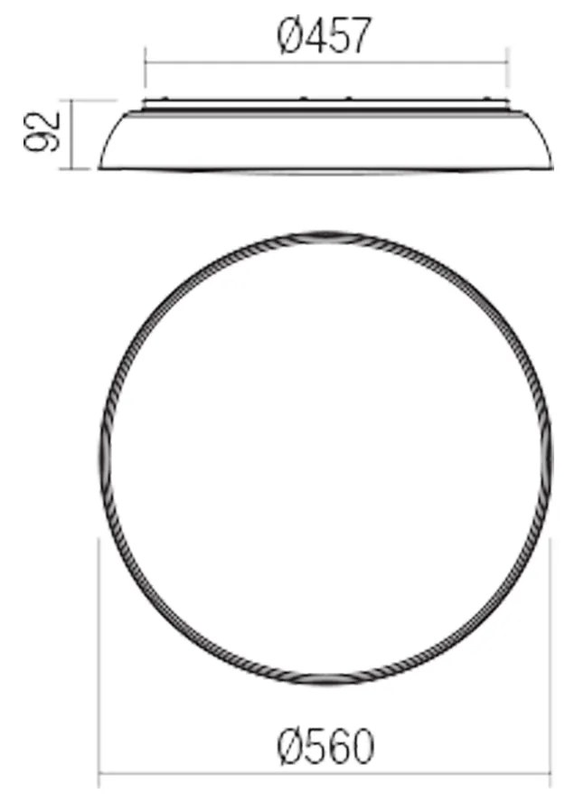 Redo 01-1681 stropní LED svítidlo Erie matně bílé, 50W, 3000K, ø56cm