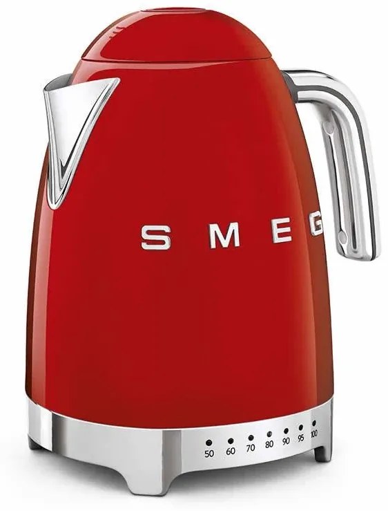 SMEG 50's Retro Style rychlovarná konvice 1,7 l s regulací teploty, červená, KLF04RDEU