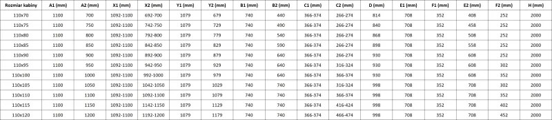 Mexen Lunar, L Duo výklopný sprchový kout 110 x 110 cm, 8mm čiré sklo, profil růžové zlato, 834L-110L-110P-60-00