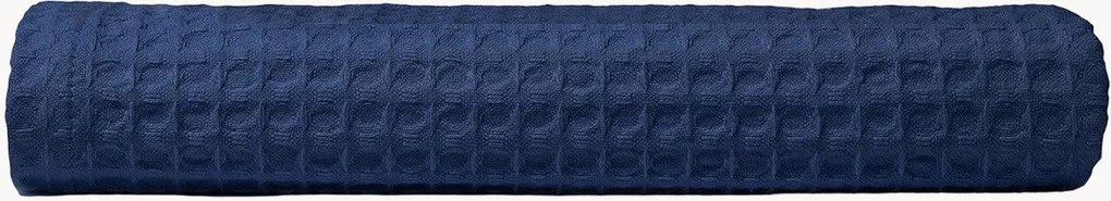 Bavlněný ručník's žebrovanou strukturou Midnight Blue