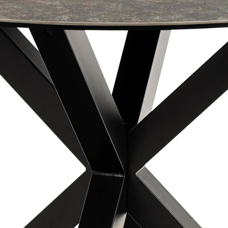 Kulatý jídelní stůl Heaven 120 cm černý mramor