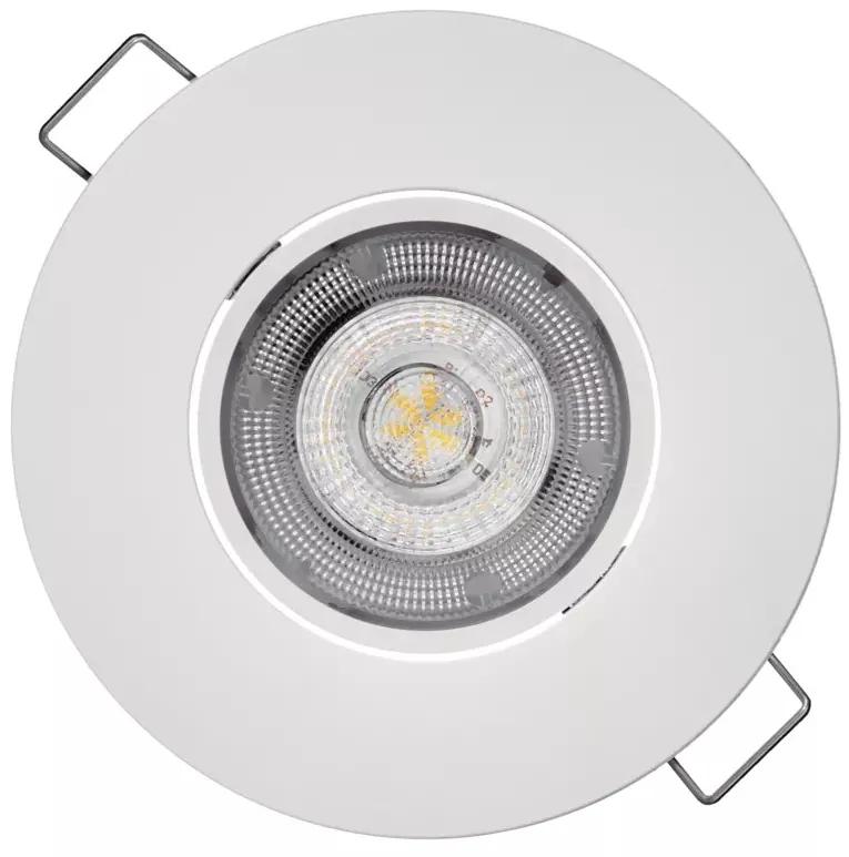 EMOS Bílé LED bodové svítidlo 5W s výklopným rámečkem Economy+ Barva světla Teplá bílá