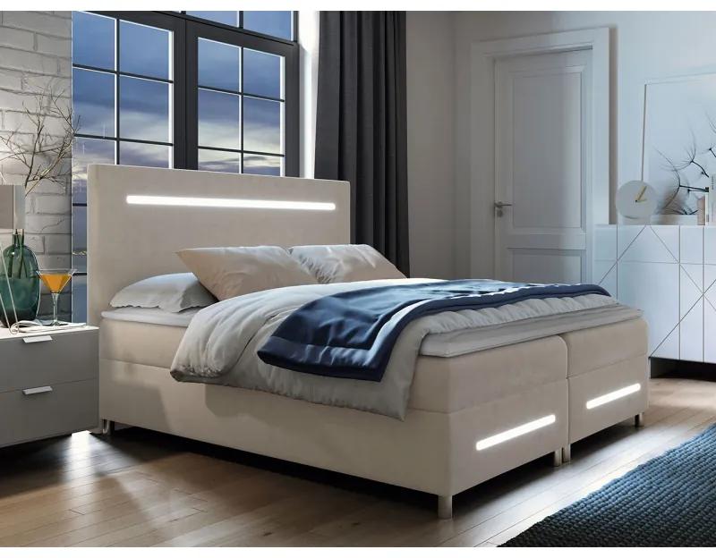 Kontinentální postel Trunida LED, Rozměr postele: 160x200, Barva:: Fresh 01