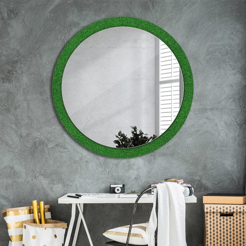 Kulaté dekorativní zrcadlo Zelená tráva fi 100 cm