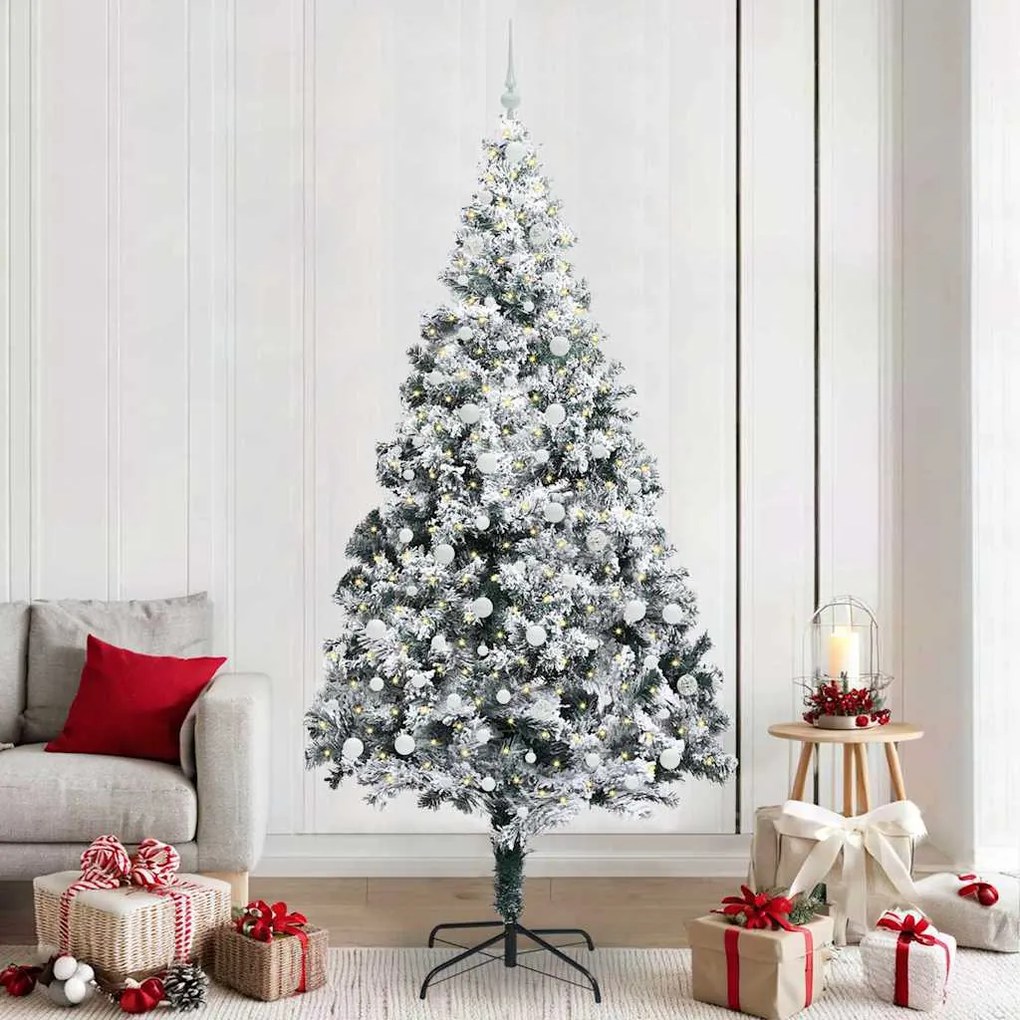 Umělý vánoční stromeček Bílá 240 cm PVC, ocel a plast 3396983
