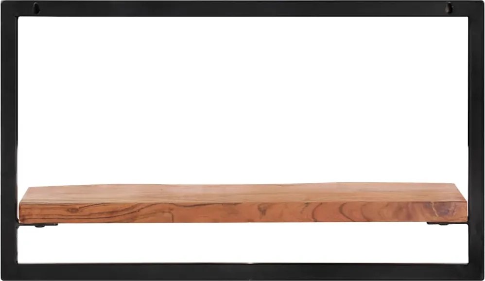 Nástěnné police 2 ks 60 x 25 x 35 cm masivní akácie a ocel 338459