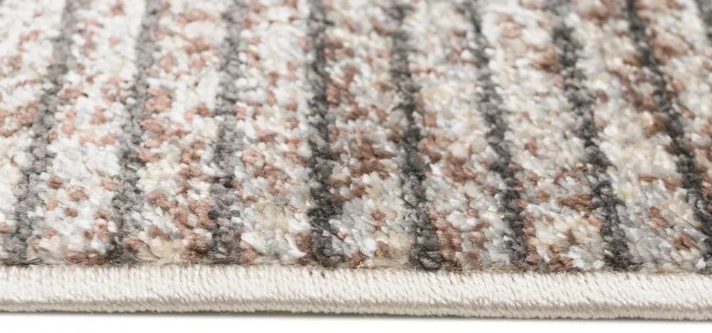 Moderní koberec v hnědých odstínech s tenkými proužky Šířka: 160 cm | Délka: 220 cm