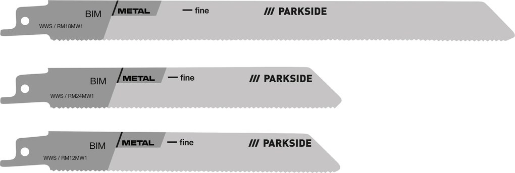 Parkside® Sada pilových listů Pfsz 4 B1, 3dílná (kov, 3dílná sada)