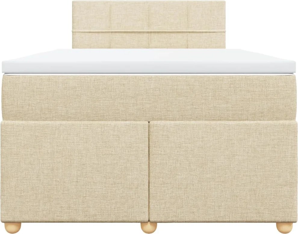 Box spring postel s matrací krémová 120x200 cm textil 3286652