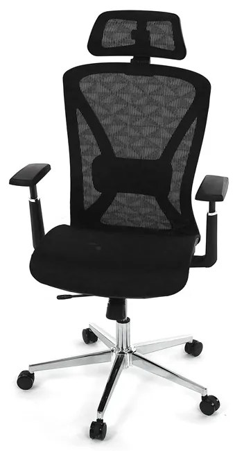 Ergonomická kancelářská židle NILS - černá síťovina Barva: černá