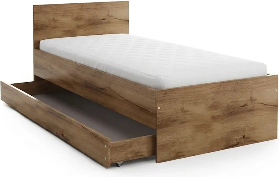 Postel ELISA 90 x 200 cm, dub artisan Matrace: Matrace Coco Maxi 20 cm, Rošt: Bez roštu