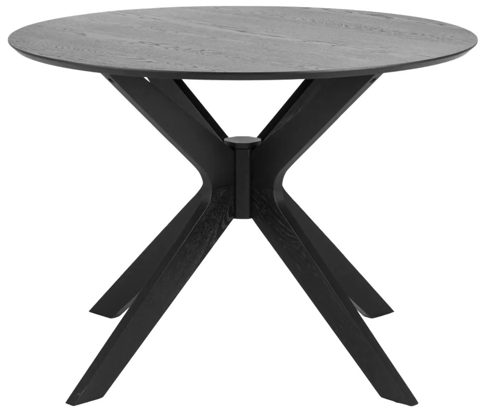 Kulatý jídelní stůl Neeja 105 cm dub černý