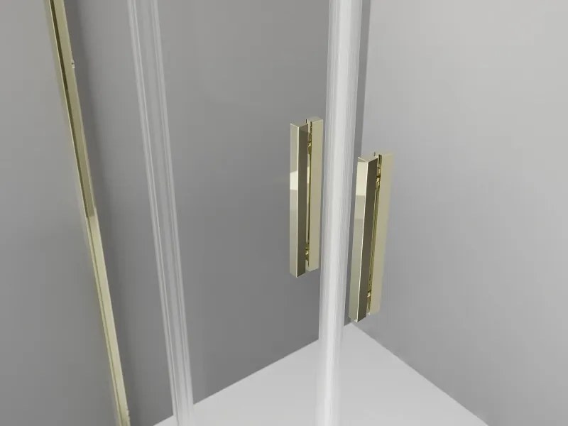 Mexen Exo dvoukřídlé posuvné sprchové dveře 170 cm, transparentní, zlaté - 8152-170-000-50-00