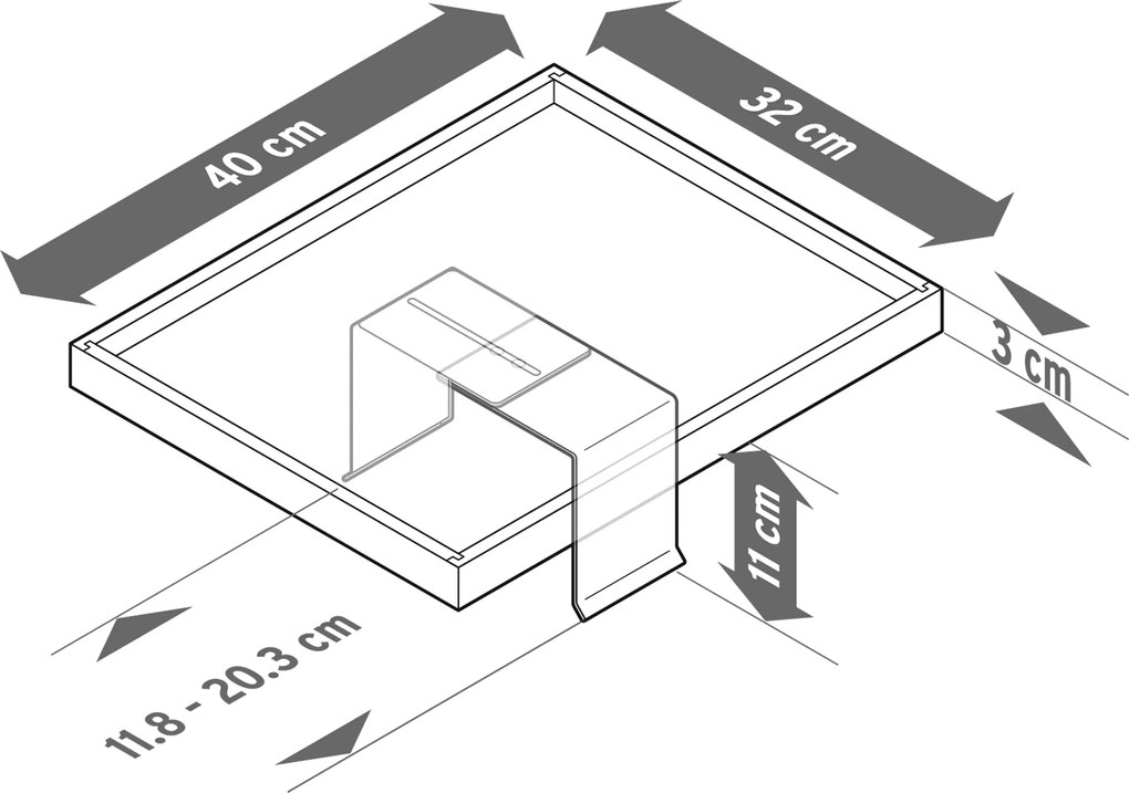 Tchibo - Podnos na pohovku z masivního dřeva - barva: hnědá