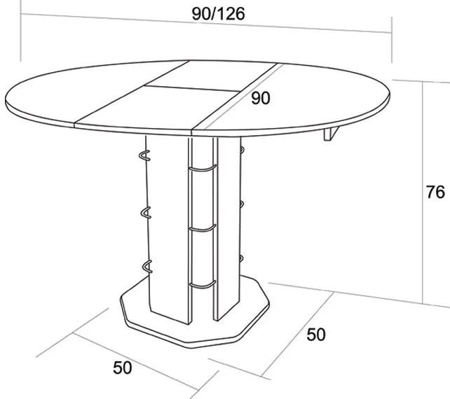 BRADOP Jídelní stůl Tadeáš S07 s rozkladem