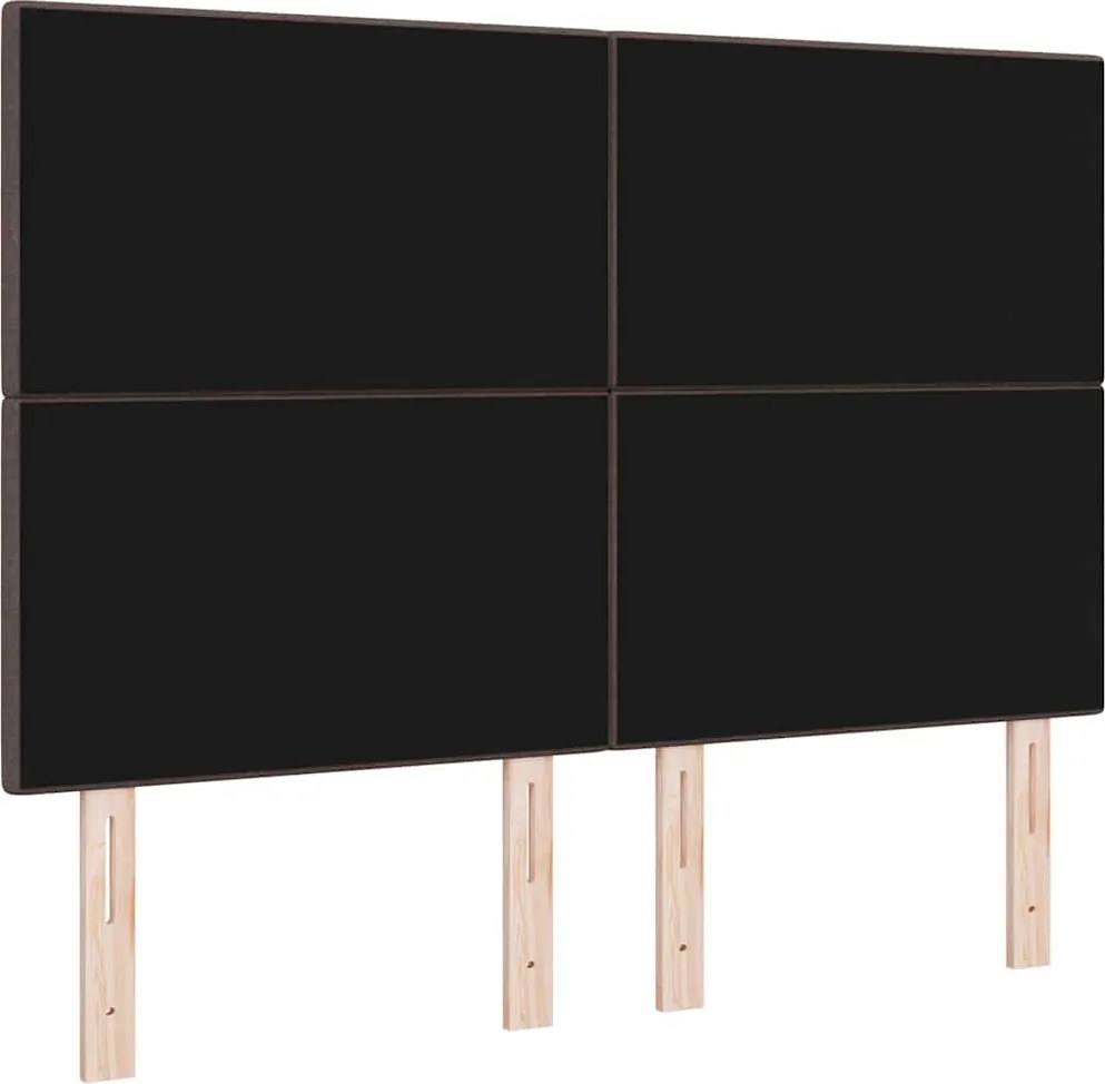 Výškově nastavitelné čelo postele Tmavě hnědá 144 cm textil 3337824
