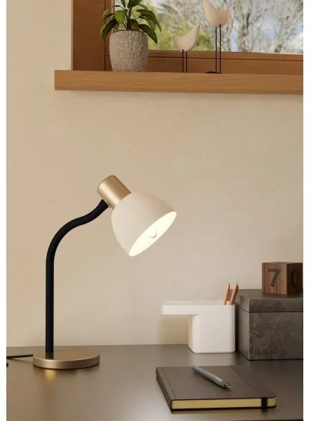 Eglo 901061 - Stolní lampa MACERE 1xE14/25W/230V černá/matný chrom