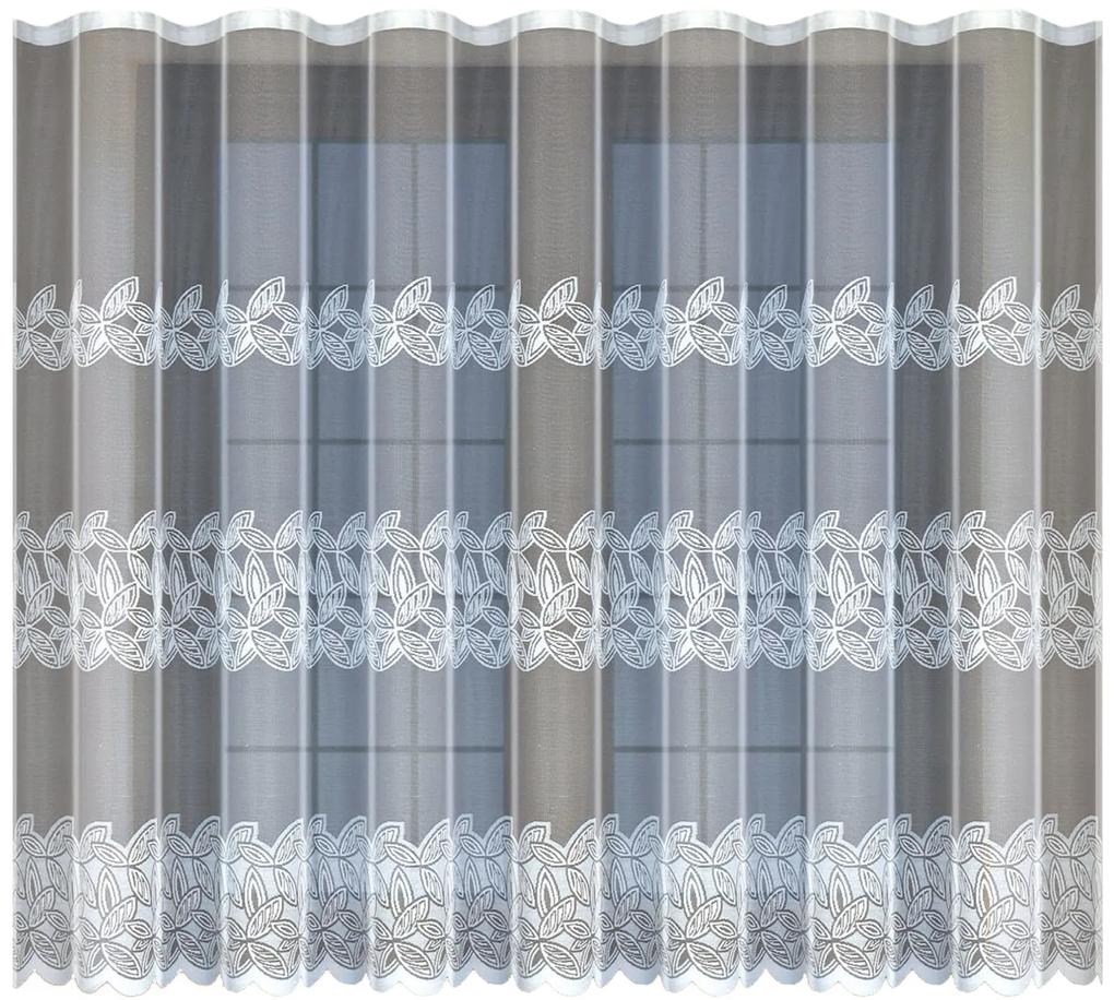 Dekorační žakárová záclona s řasící páskou ELIJAH 160 bílá 300x160 cm MyBestHome