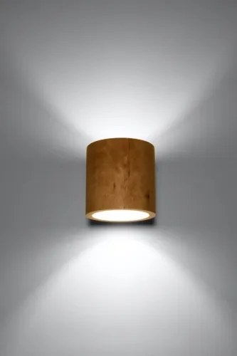 Nástěnné svítidlo SOLLUX Orbis G9 1x40W bez zdroje SL.0490 přírodní dřevo