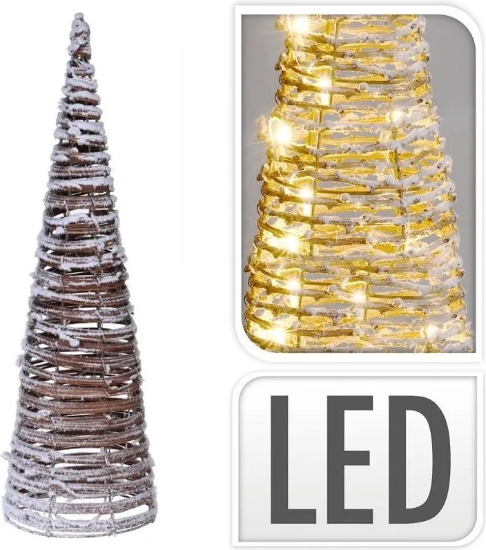 Vánoční stromeček s LED – ratanový 60 cm
