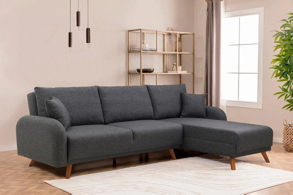 Hanah Home Rohová pohovka HERA antracitová 297 cm