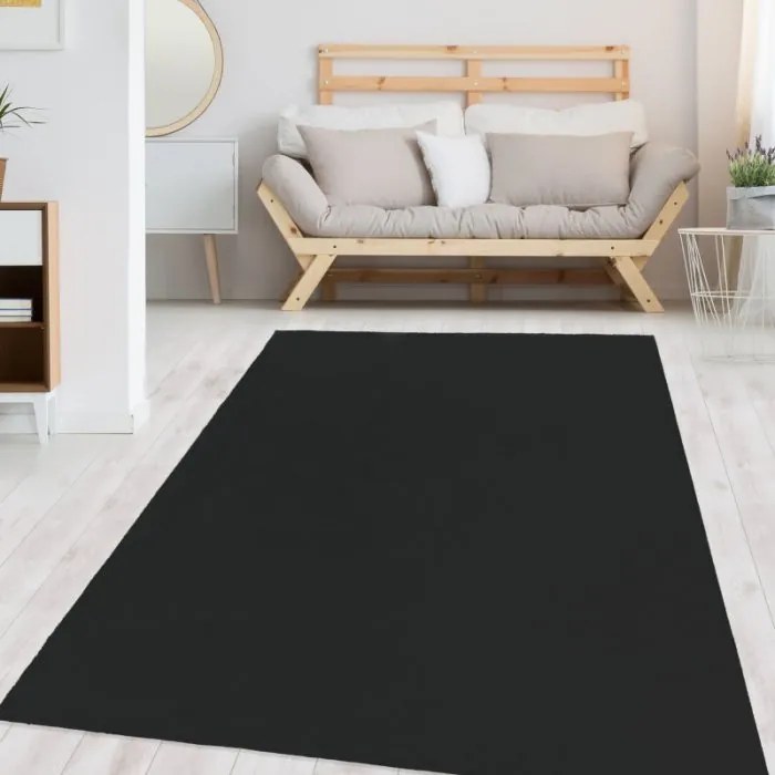 Vopi | Kusový koberec Catwalk 2600 black - Kruh 80 cm průměr