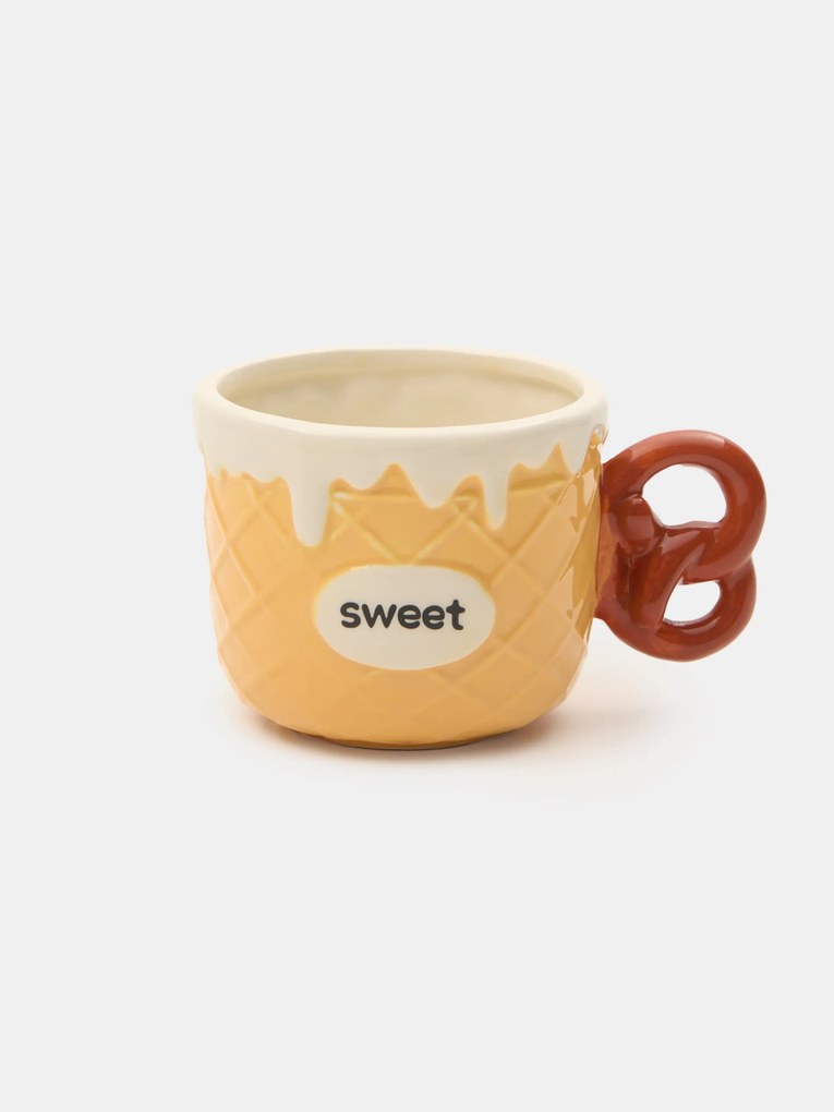 Sinsay - Hrnek ve tvaru vafle s nápisem sweet - vícebarevná