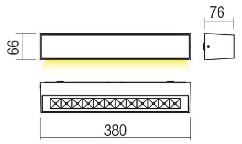 Redo 90252 nástěnné LED svítidlo Aroos corten, 14W, 3000K, 38cm