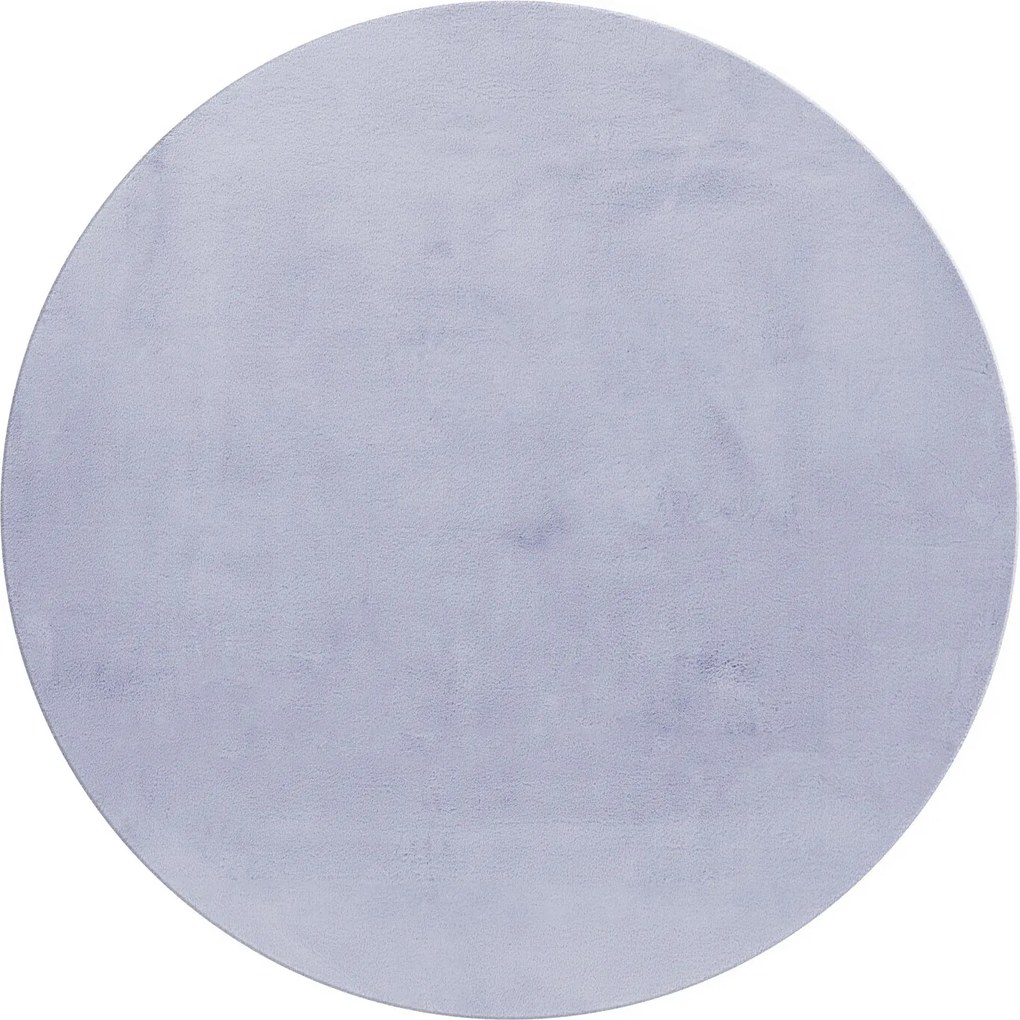 Ayyildiz, Kusový koberec Pouffy 5100 Silver kruh, 160x160 (průměr) kruh, šedá, obývací pokoj
