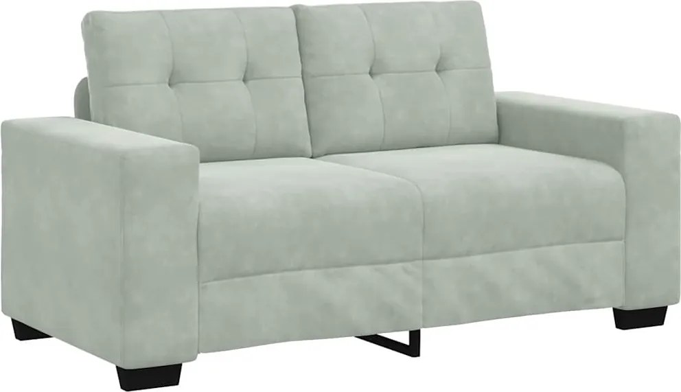 Set pohovek 3 ks Světle šedá samet 3324639