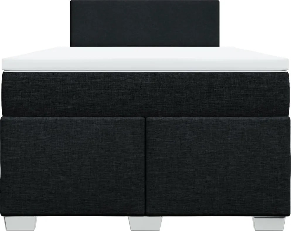 Box spring postel s matrací černá 120x200 cm textil 3288150