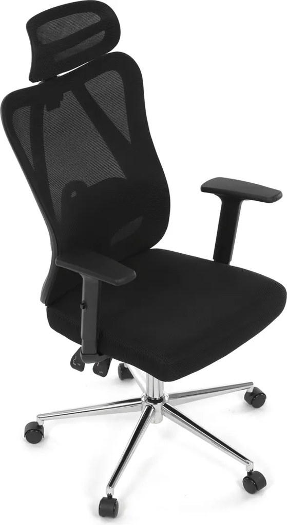 Ergonomická kancelářská židle FLEXIWORK - černá síťovina