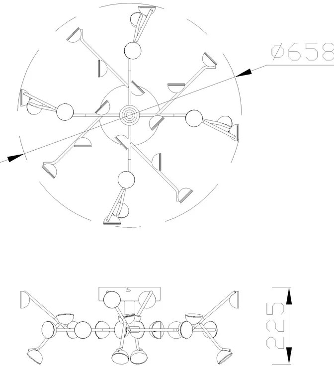 Mantra Adn, stropní svítidlo, 72W 3000K, bílá, prům. 65cm