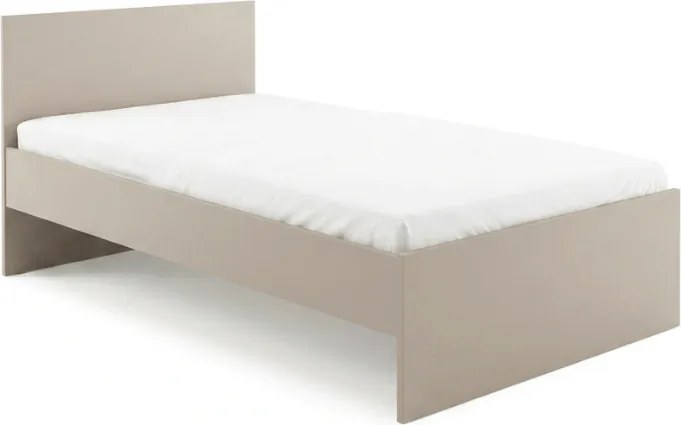 Postel ELISA 120 x 200 cm, kašmírově béžová Rošt: S laťkovým roštem, Matrace: Matrace Deluxe 10 cm
