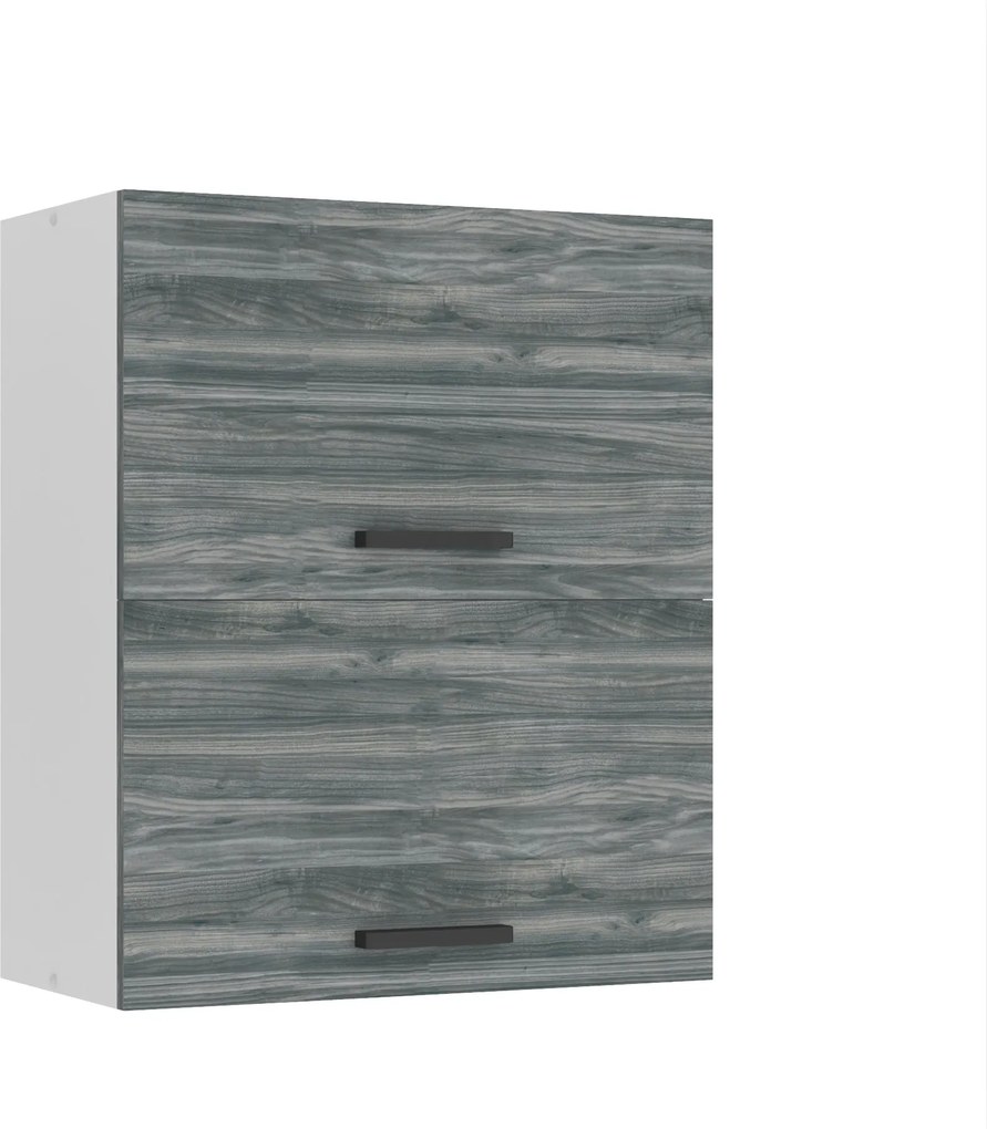 Kuchyňská skříňka Belini Premium Full Version horní 60 cm šedý antracit Glamour Wood  TOR SGP2-60/0/WT/GW/0/B1/PP