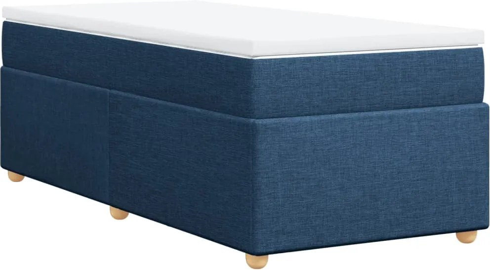 Box spring postel s matrací modrá 80x200 cm textil 3285337