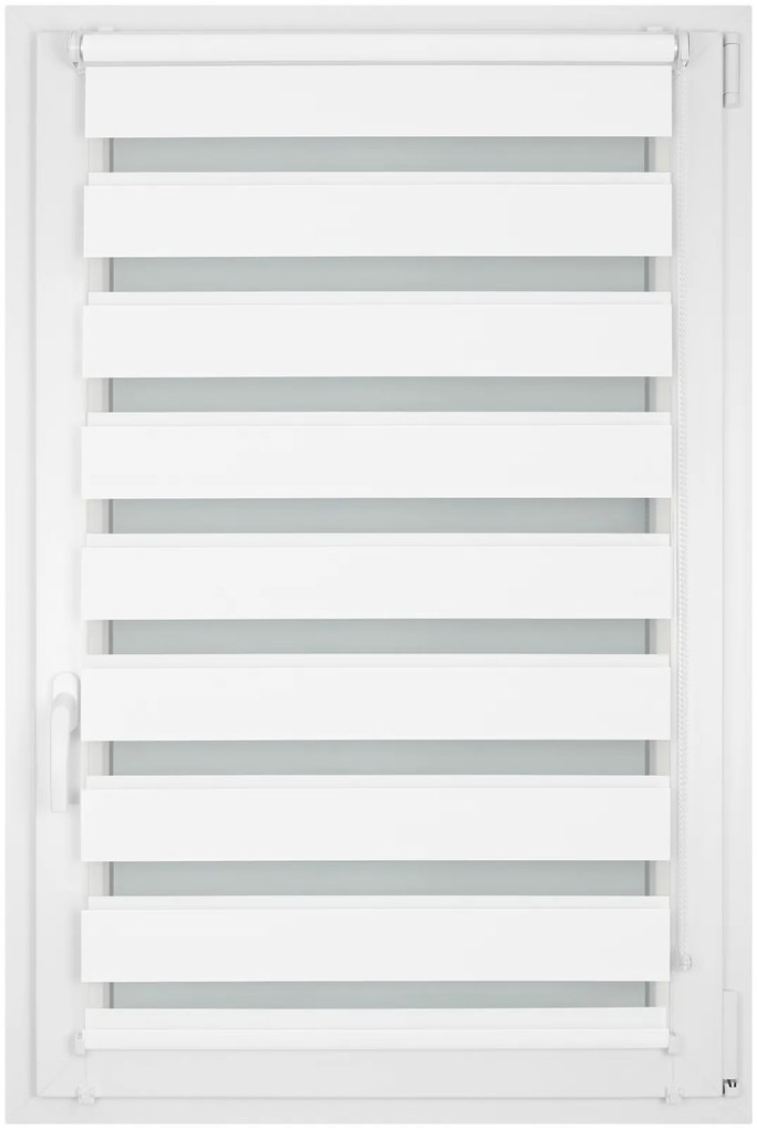 Dekodum Zatemňovací roleta den a noc Bílá 63x220 cm