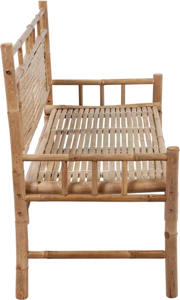 Zahradní lavice s poduškou 120 cm bambus 3063899